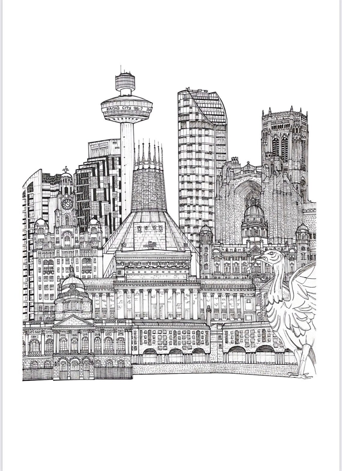 Liverpool Landmarks / Skyline / Cityscape Montage Print - Etsy UK