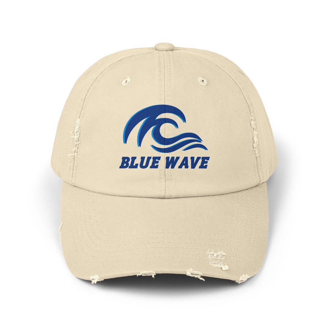 Blue Wave - Distressed Cap - Etsy