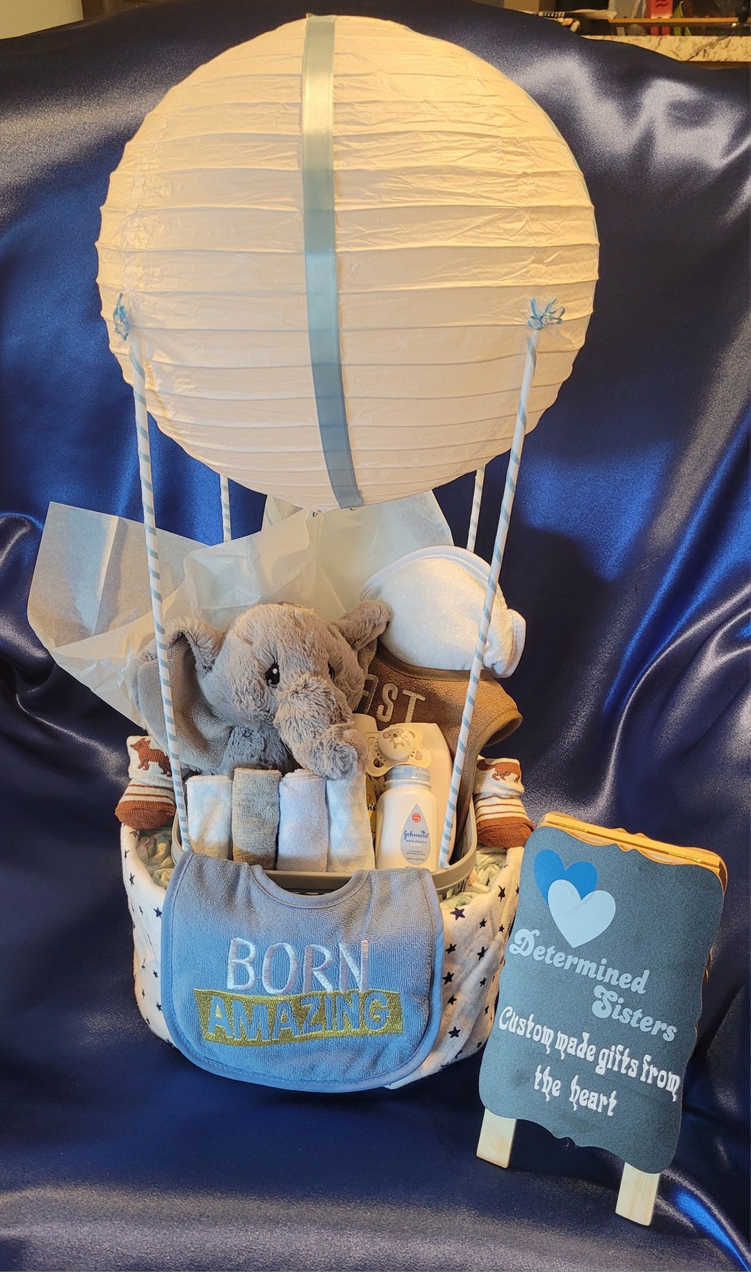 Mini Hot Air Balloon Diaper Cake - Etsy