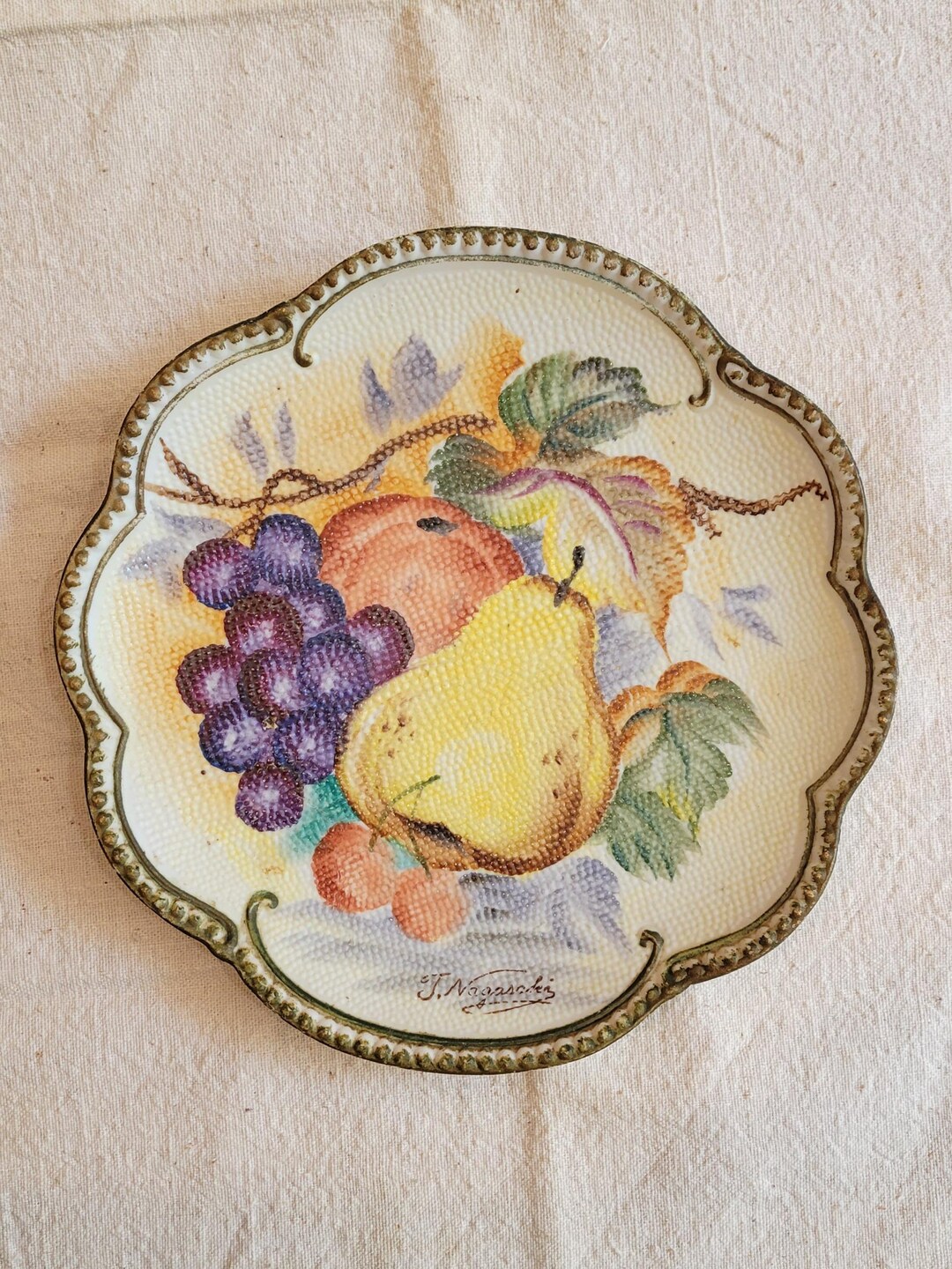 Ceramic Painted Fruit Collector Plate Wall Decor - Etsy