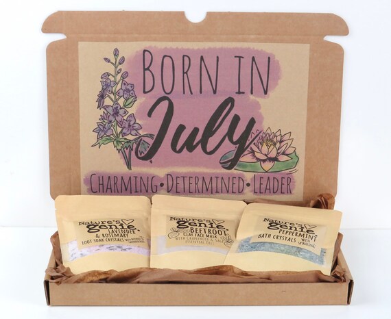 July Birthday Gift Box Self Care Spa Set July Gift Box - Etsy