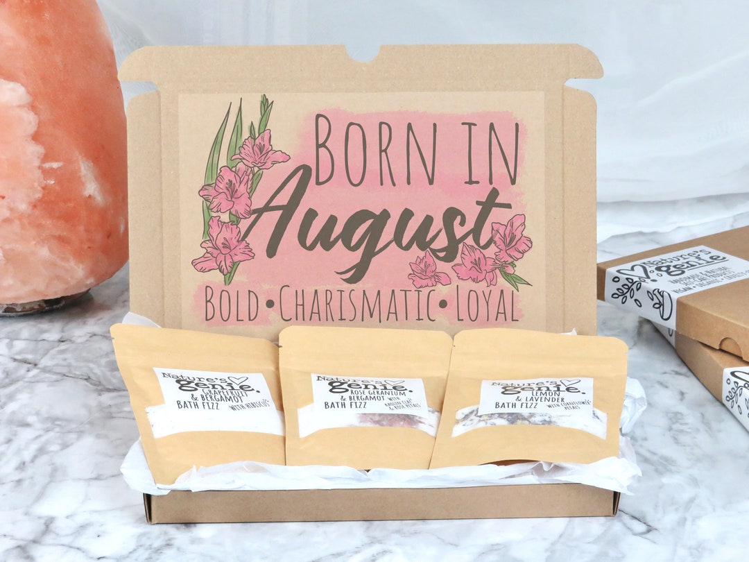 August Birthday Gift Box Self Care Bath or Shower, Spa Set August Gift ...