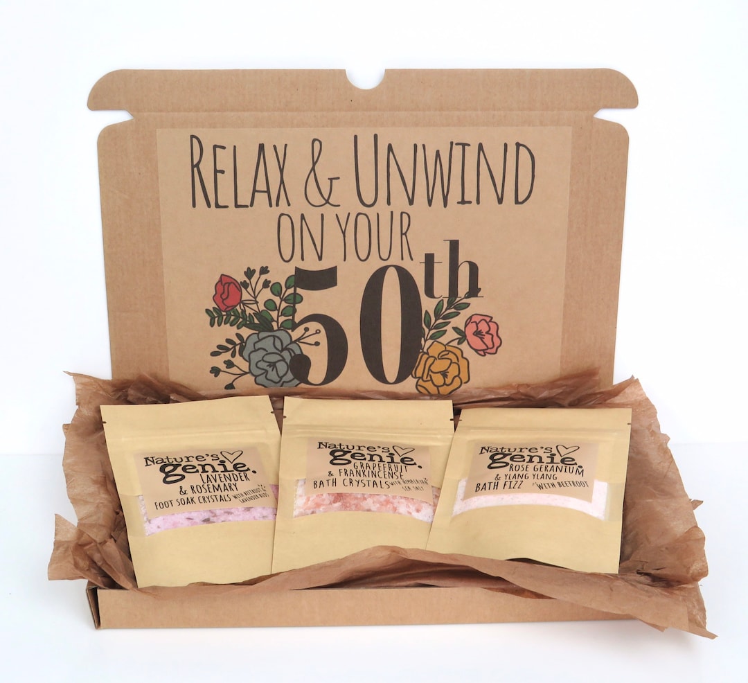 50th Birthday Pick and Mix Self Care Pamper Spa Set, Cute Birthday Gift ...