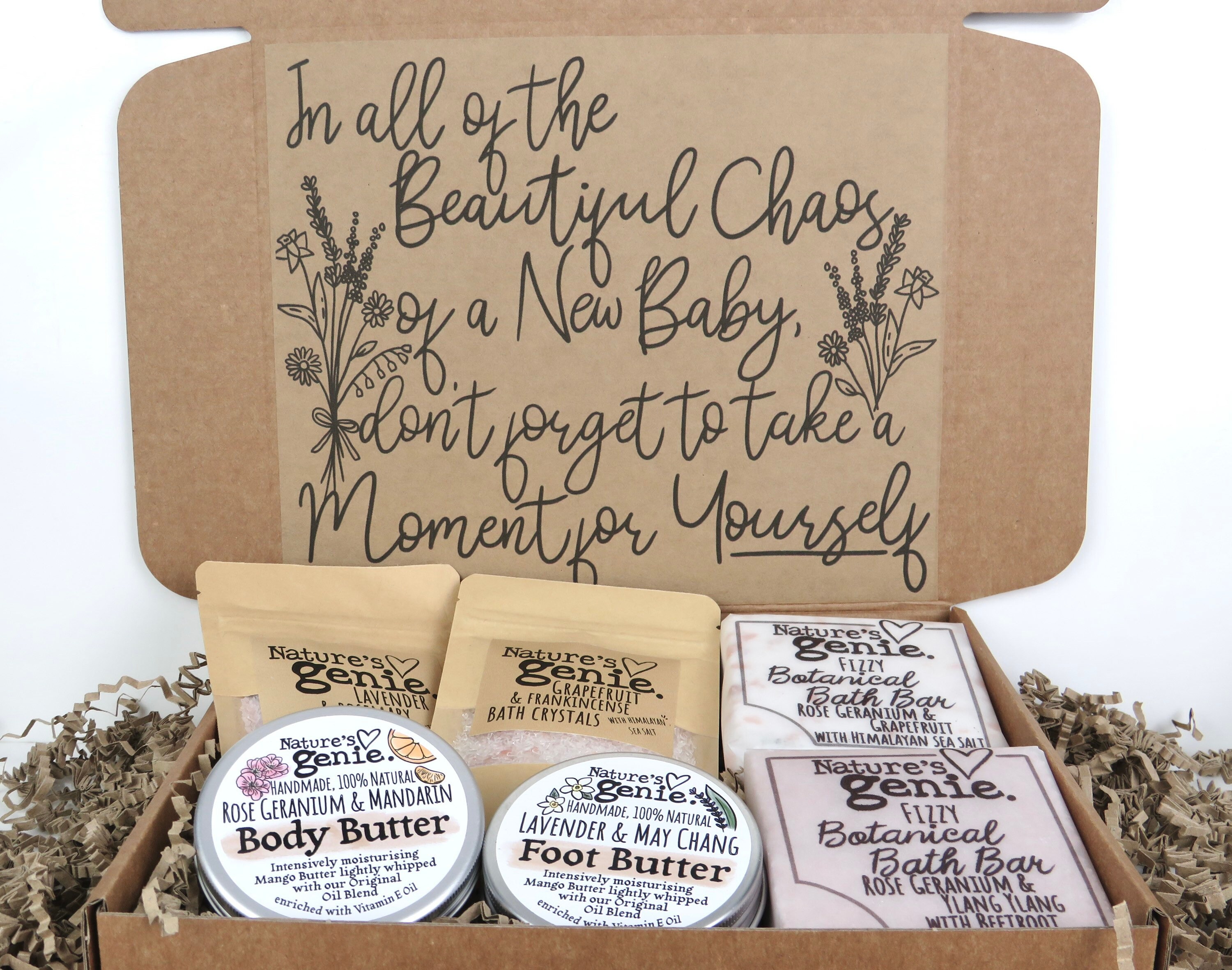 New Baby Hamper Gift Box Set for New Mum Organic Pamper Set - Etsy UK