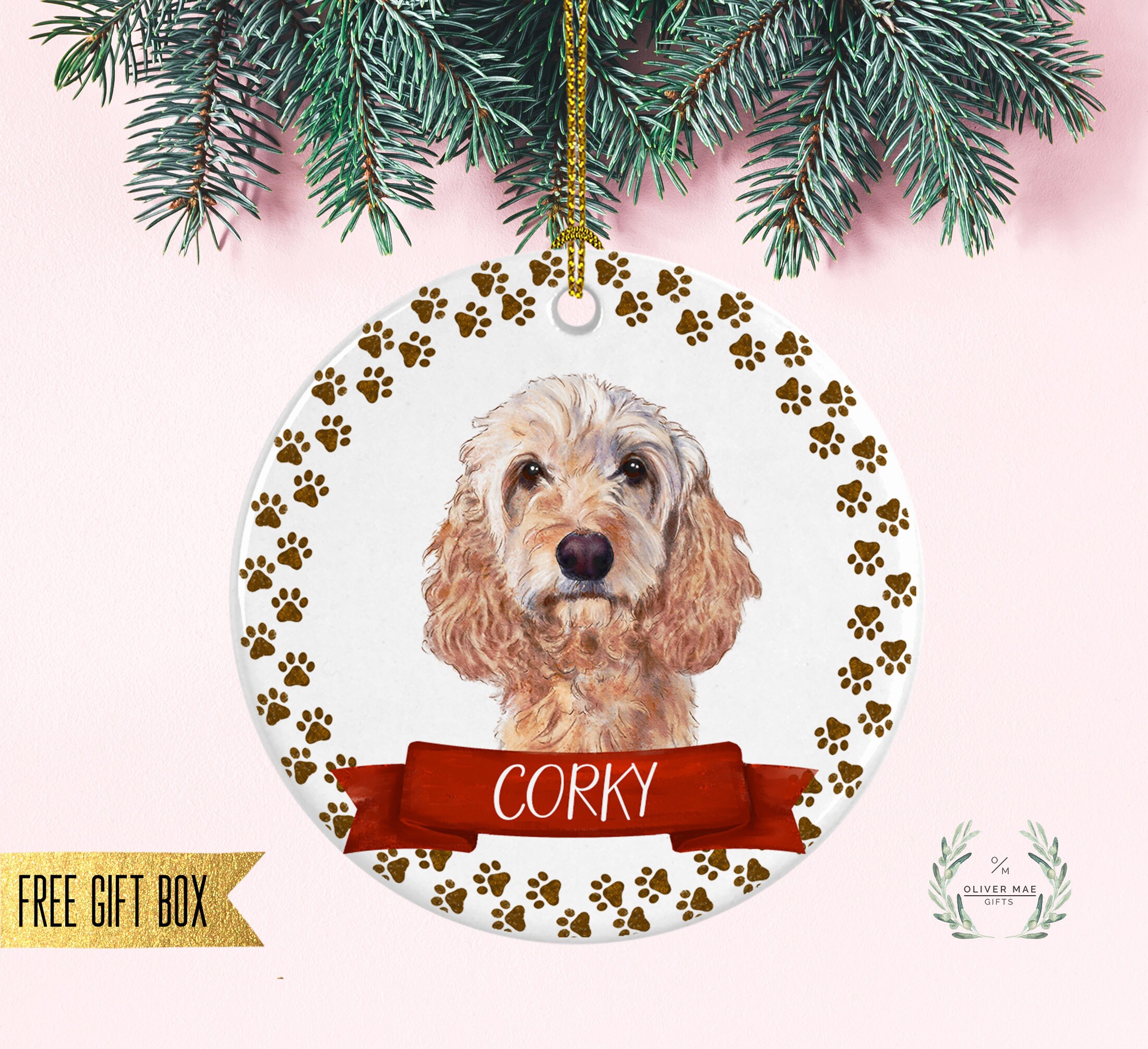 Cockapoo Ornament, Pet Lover Gift, Dog Ornament, Gift for Dog Owner ...