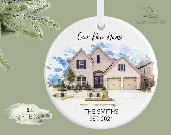 Custom Home Ornament Housewarming Gift Personalized Home | Etsy