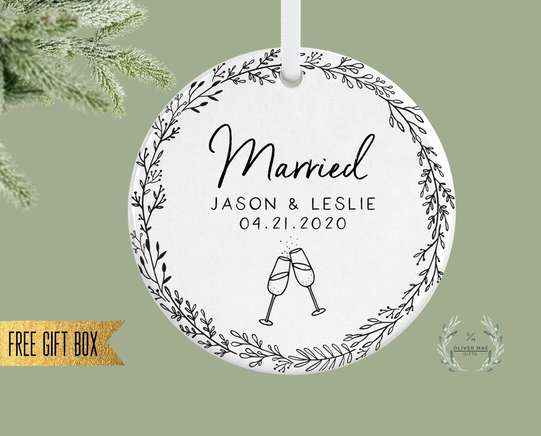 Married Ornament, Just Married, Gift for Newlyweds, Personalized Gift ...