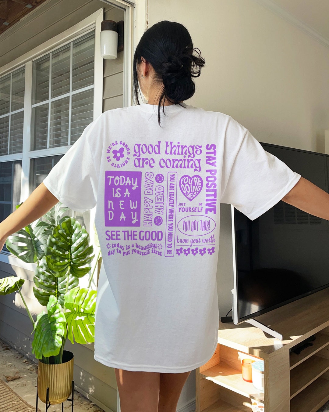 Positive Quotes Trendy Shirt Aesthetic Clothes Preppy Shirt Anxiety ...