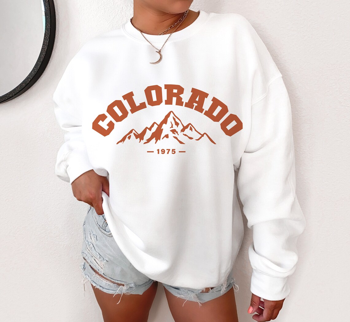 Colorado Sweatshirt Mountain Sweatshirt Trendy Sweatshirt - Etsy