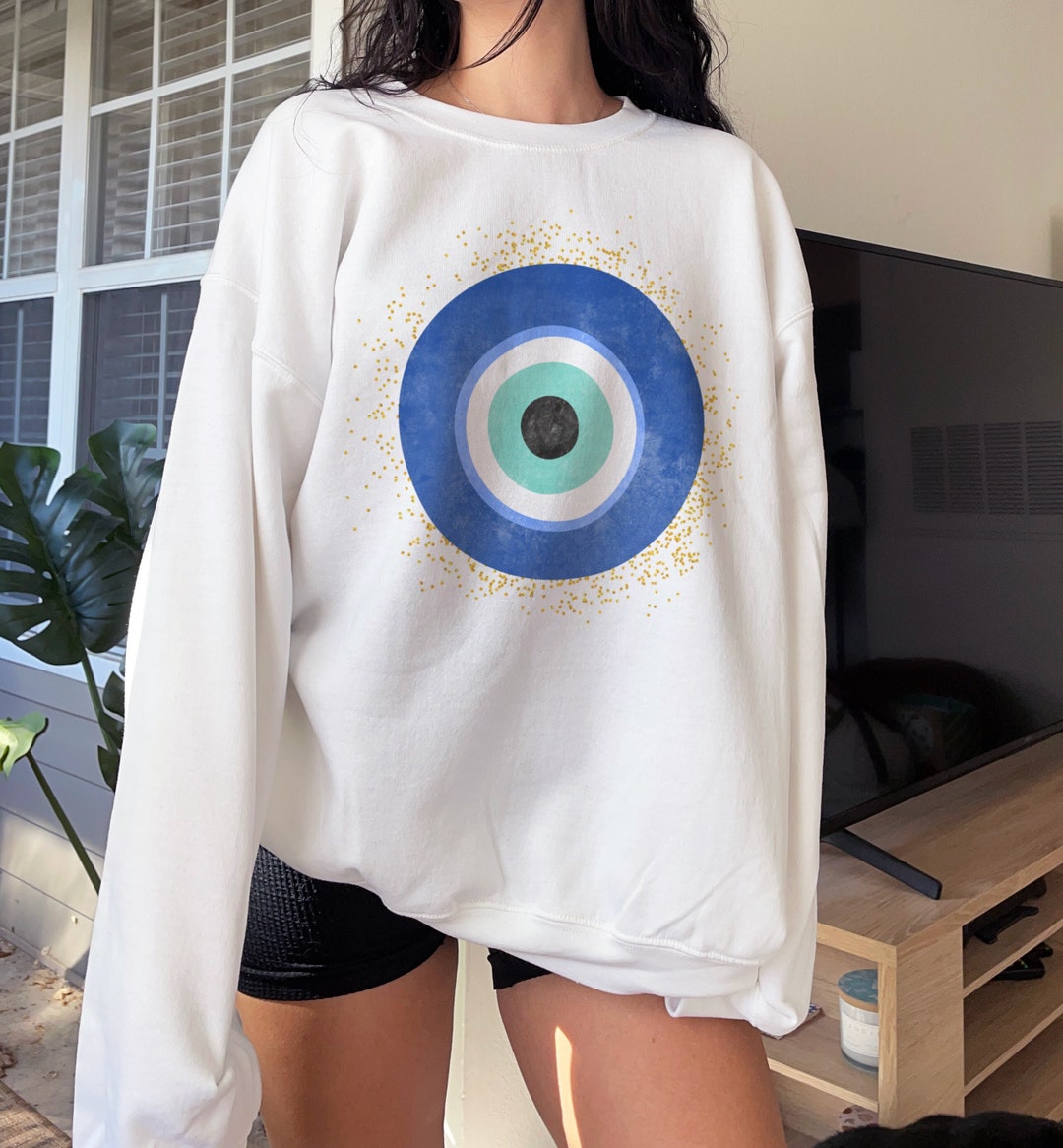 Evil Eye Sweatshirt Aesthetic Sweatshirt Crew Neck Sweatshirt Evil Eye ...