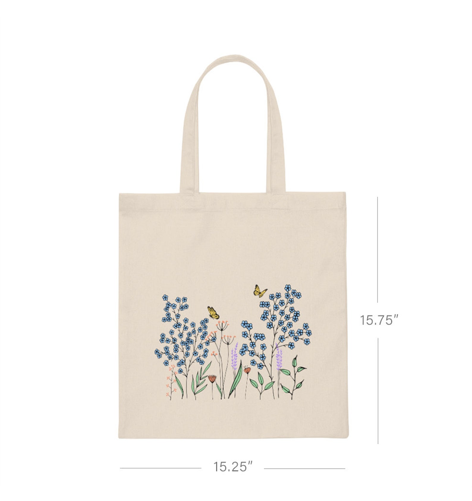 Flower Tote Bag Cute Tote Bag Floral Tote Aesthetic Bag Market - Etsy