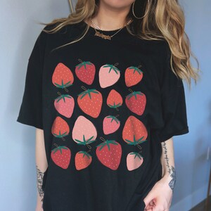 Strawberry Shirt Strawberry Clothes Strawberry Top Garden - Etsy