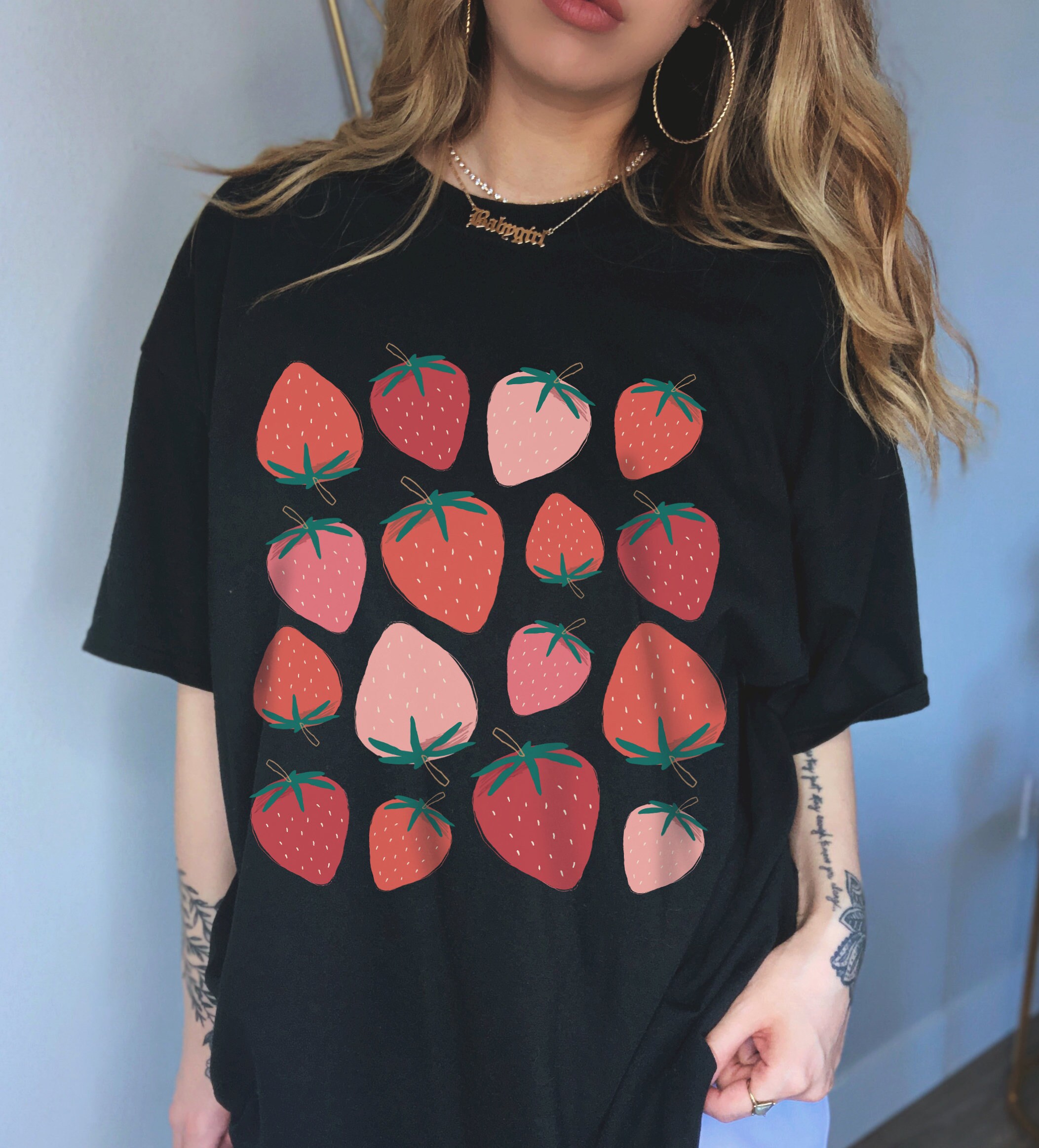 Strawberry Shirt Strawberry Clothes Strawberry Top Garden | Etsy