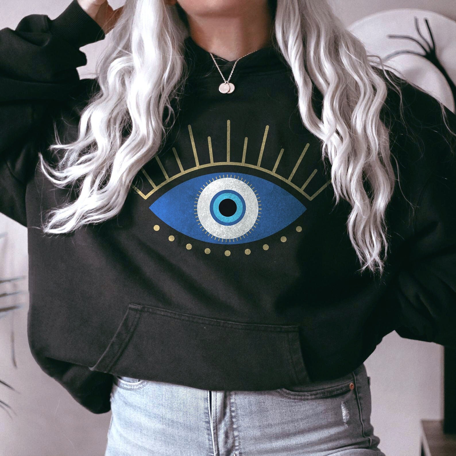Eye Hoodie Evil Eye Clothing Evil Eye Shirt Trendy Clothes - Etsy