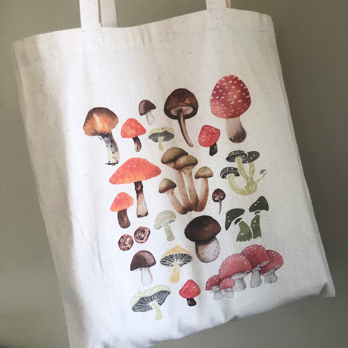 Mushroom Tote Bag Cute Tote Bag Mushroom Bag Plant Tote | Etsy