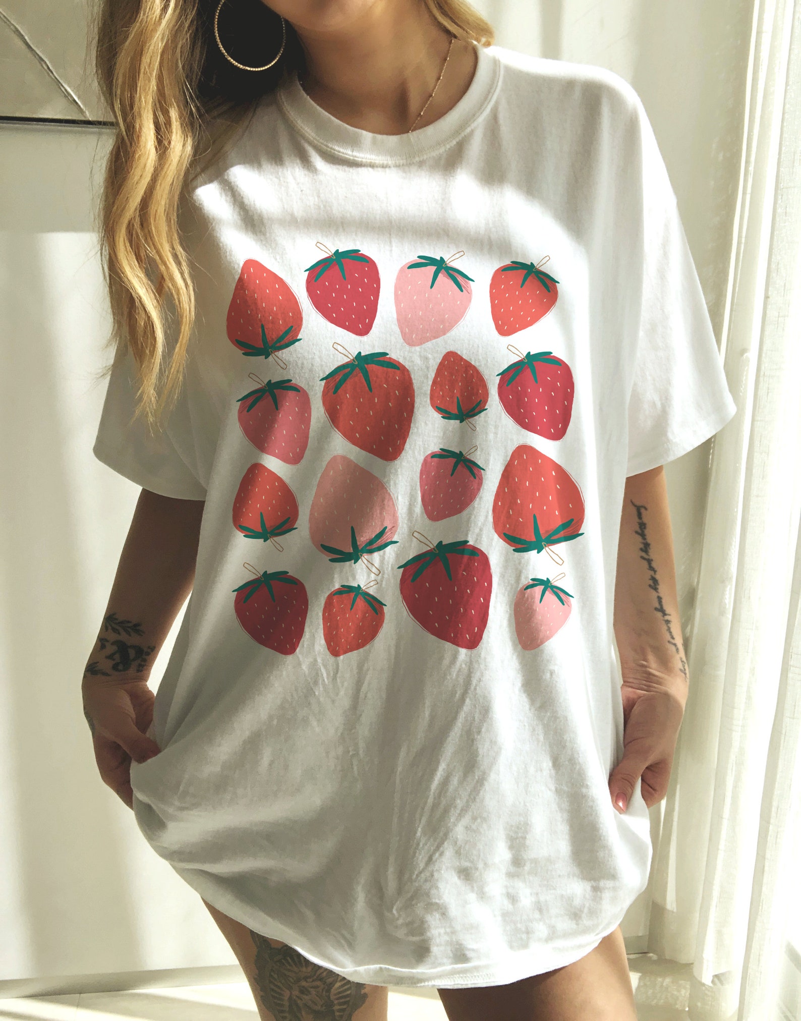 Strawberry Shirt Strawberry Clothes Strawberry Top Garden | Etsy