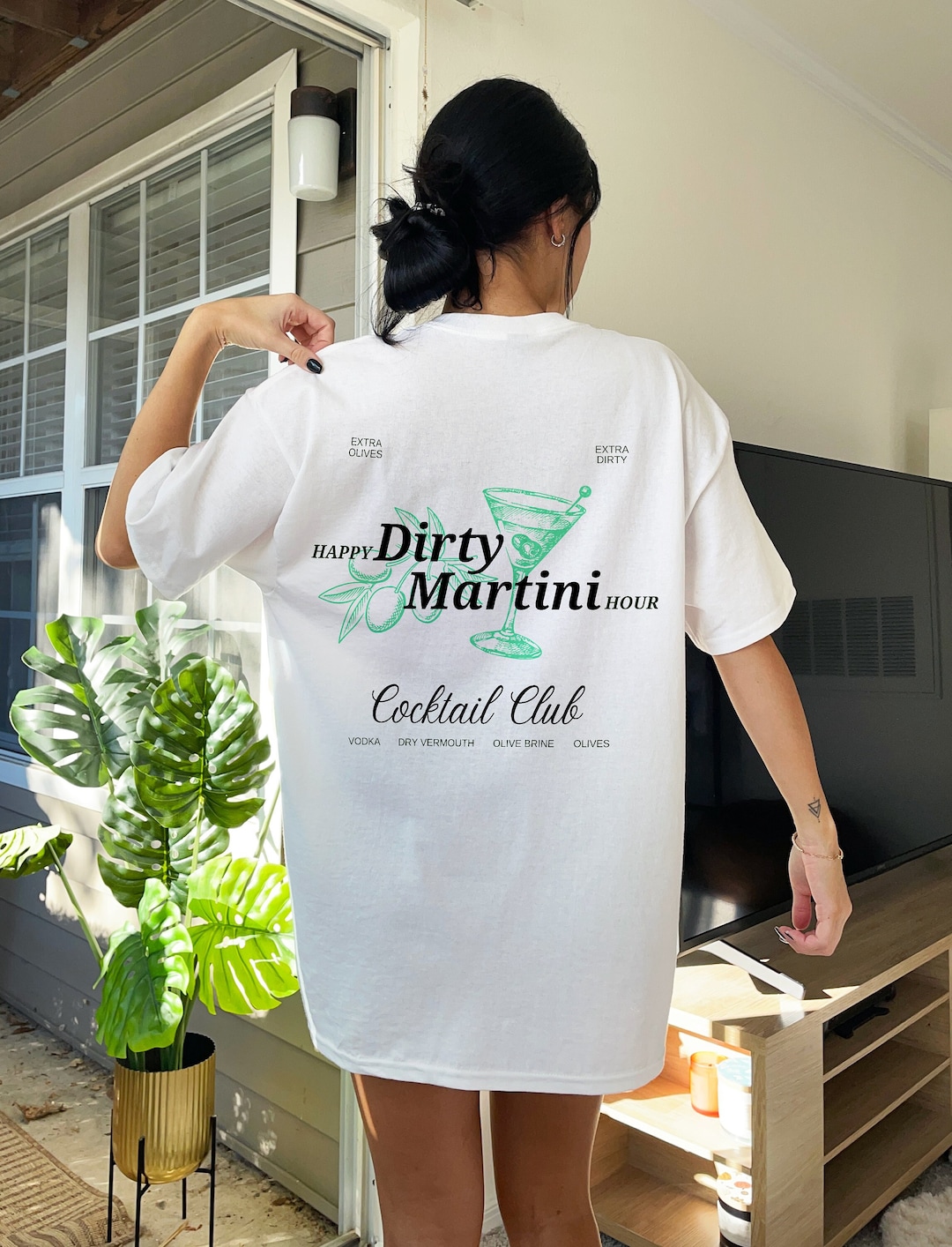 Dirty Martini Cocktail Tshirt Girls Night Out Trendy Social Club Shirt ...