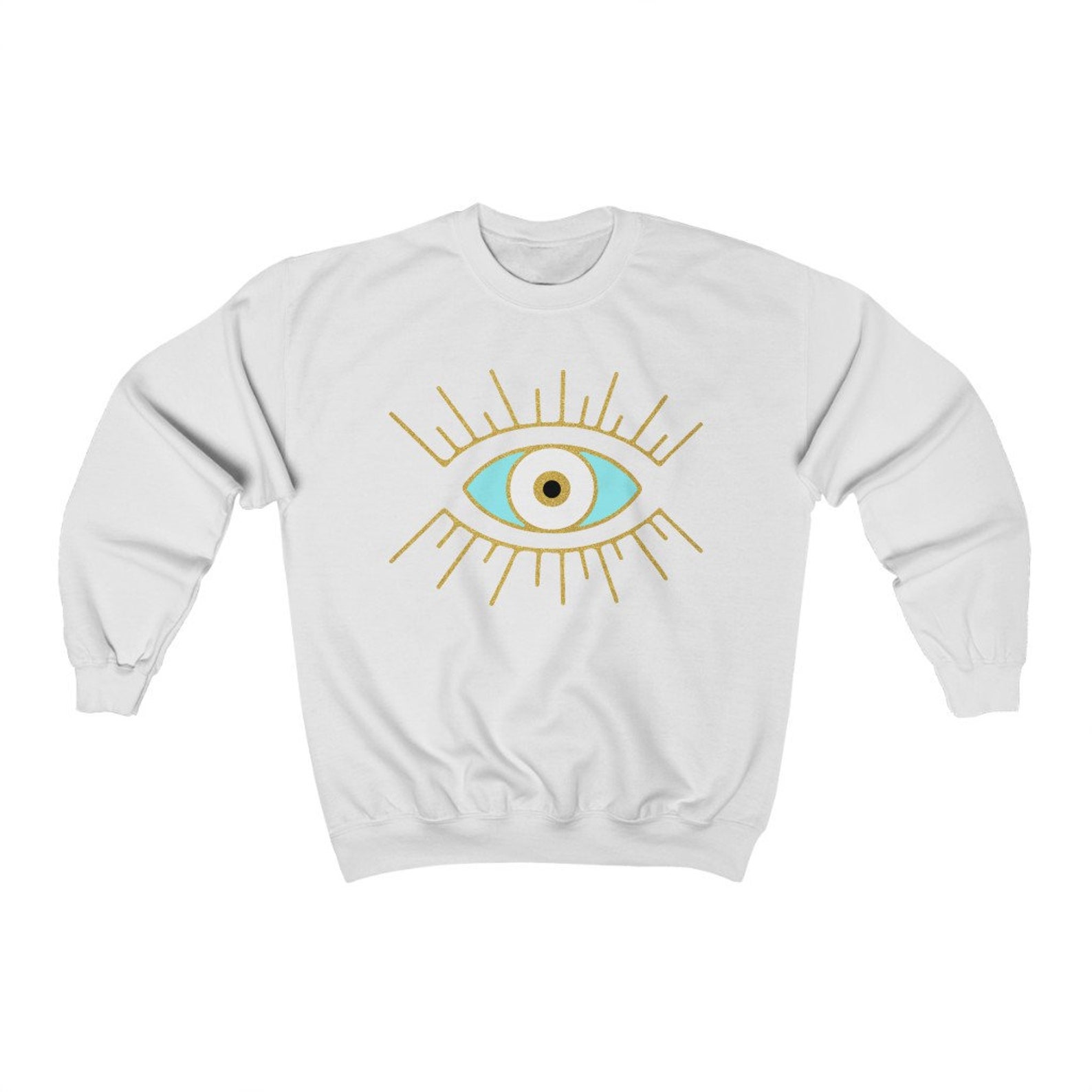 Evil Eye Sweatshirt Aesthetic Sweatshirt Crew Neck Sweatshirt Evil Eye ...