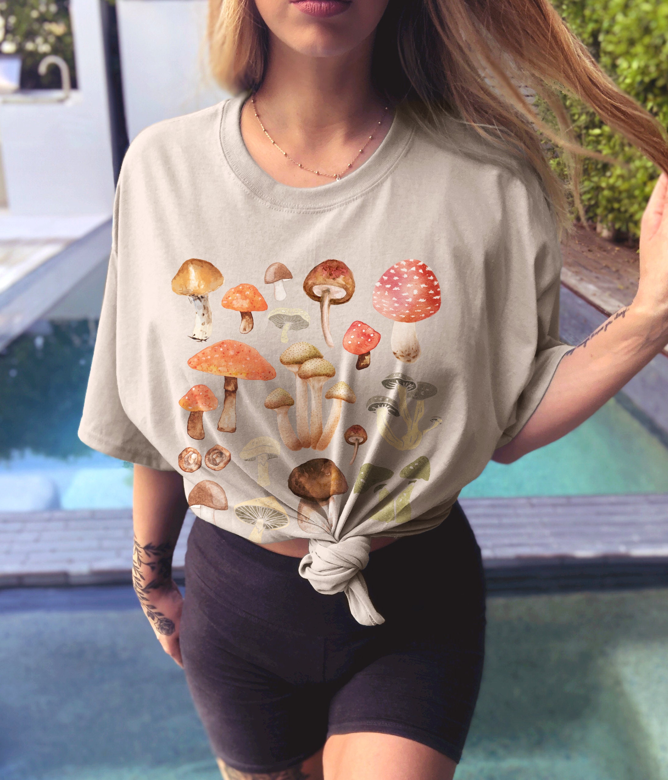 Mushroom Shirt Cottagecore Clothing Plant Shirt Cottagecore - Etsy