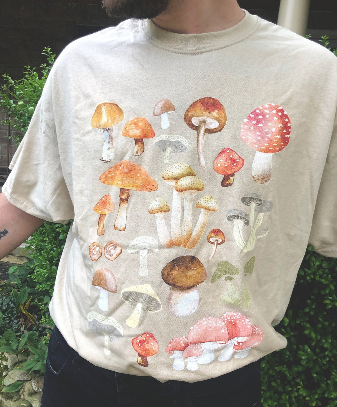 Mushroom Shirt Cottagecore Clothing Plant Shirt Cottagecore Aesthetic ...
