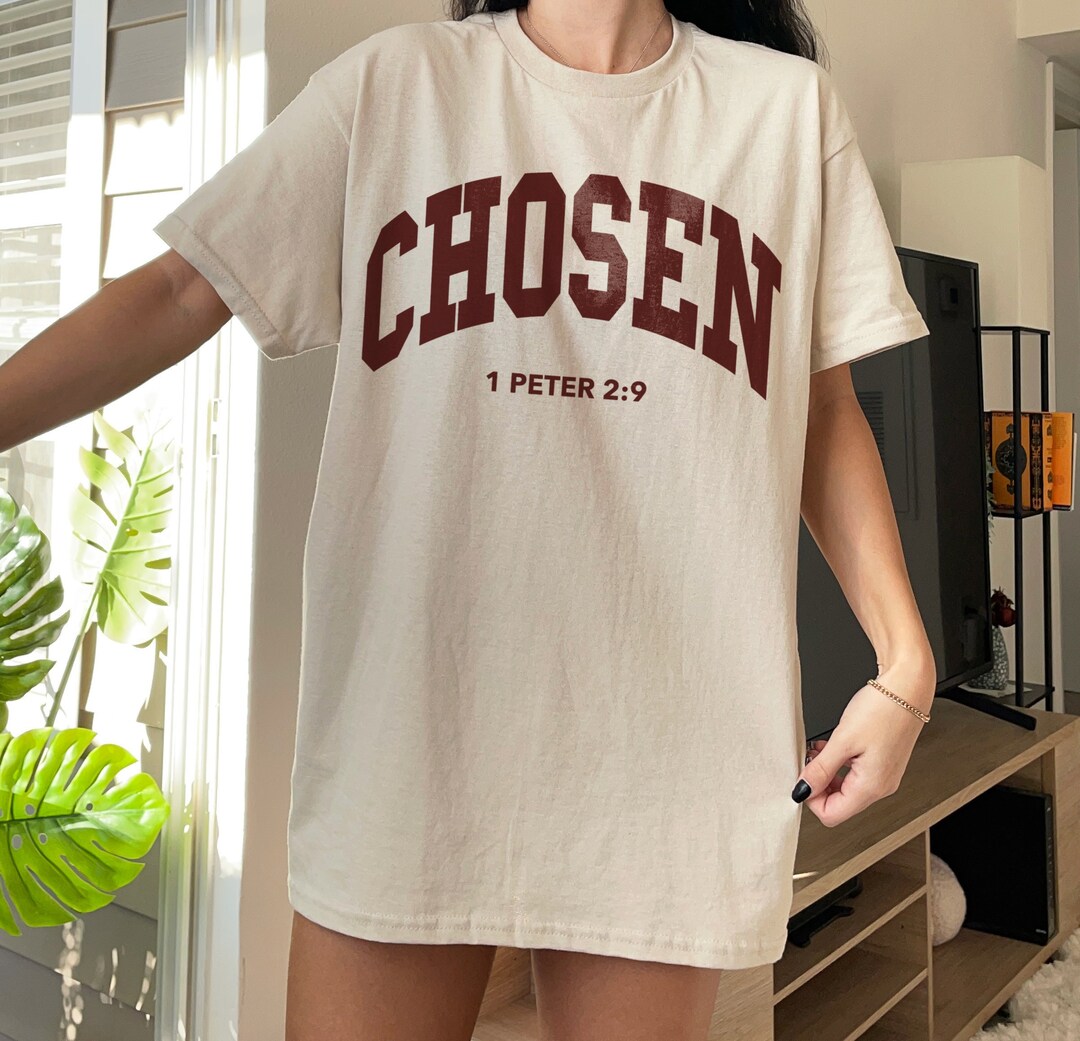 Chosen T Shirt Christian Apparel Gift Bible Verse Faith Shirt Trendy ...
