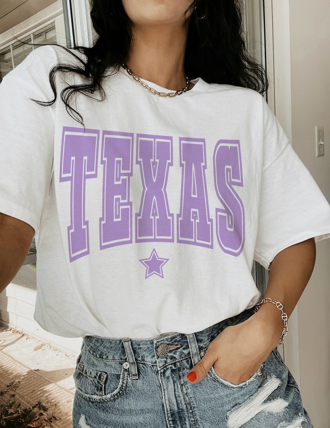 Purple Texas Tshirt Austin Texas Trendy State Shirt Preppy Clothes Cute ...