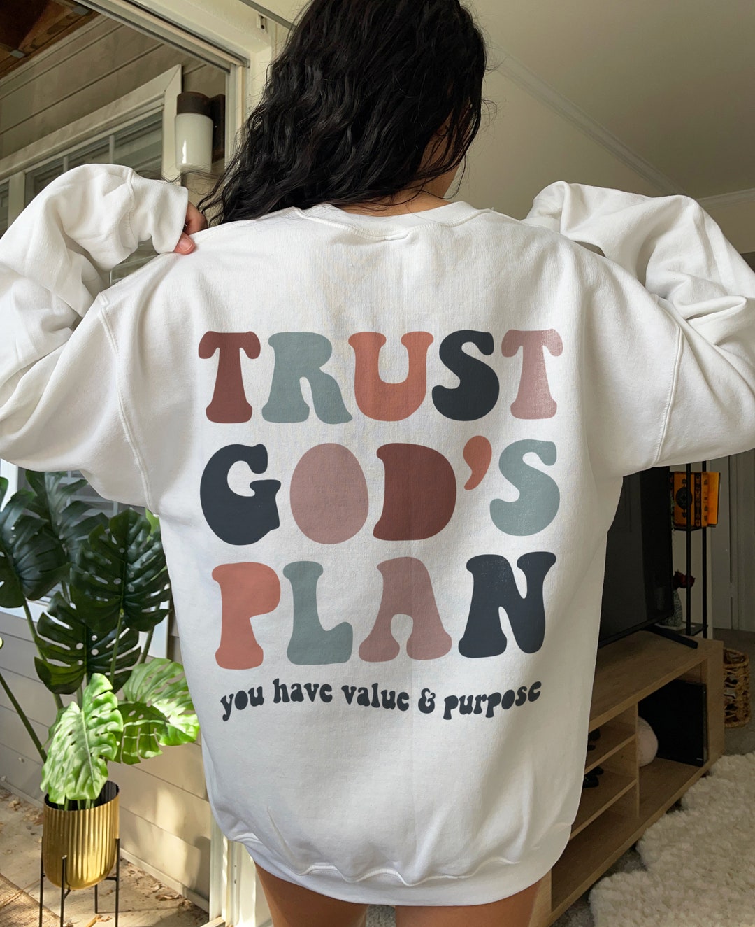 Trust Gods Plan Crew Neck Sweatshirt Christian Crewneck Christian Hoodies Trendy Christian ...