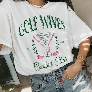Golf Wives Cocktail Club Shirt Golf Lover Gift Womens Golf Shirt ...
