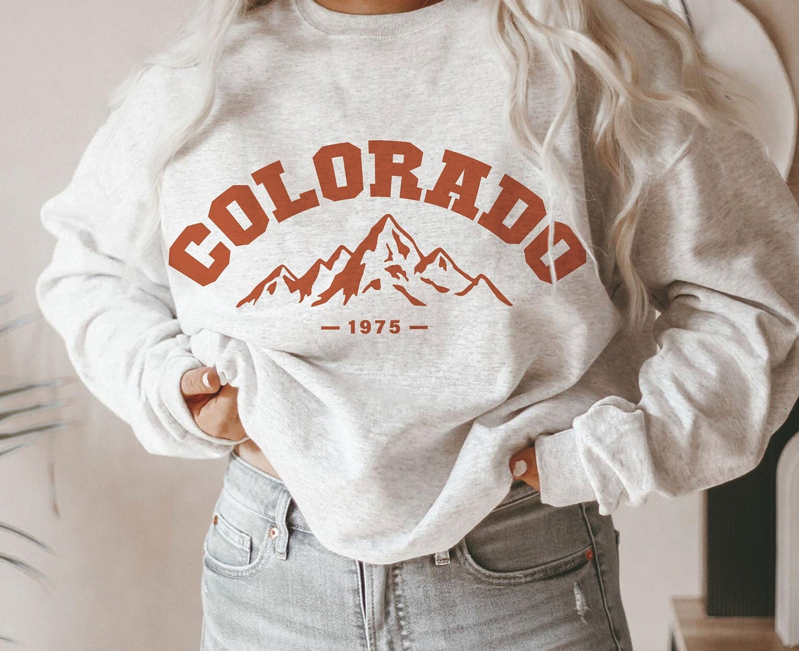 Colorado Sweatshirt Mountain Sweatshirt Trendy Sweatshirt - Etsy