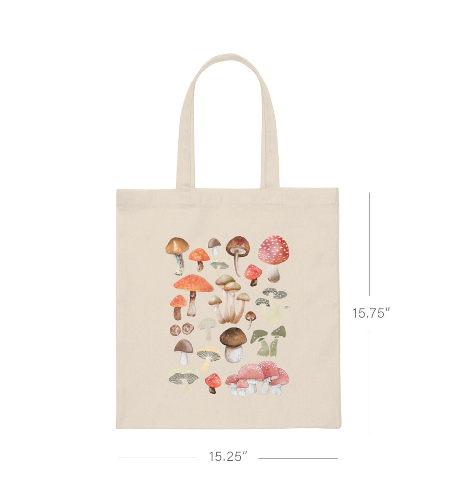Mushroom Tote Bag Cute Tote Bag Mushroom Bag Plant Tote | Etsy