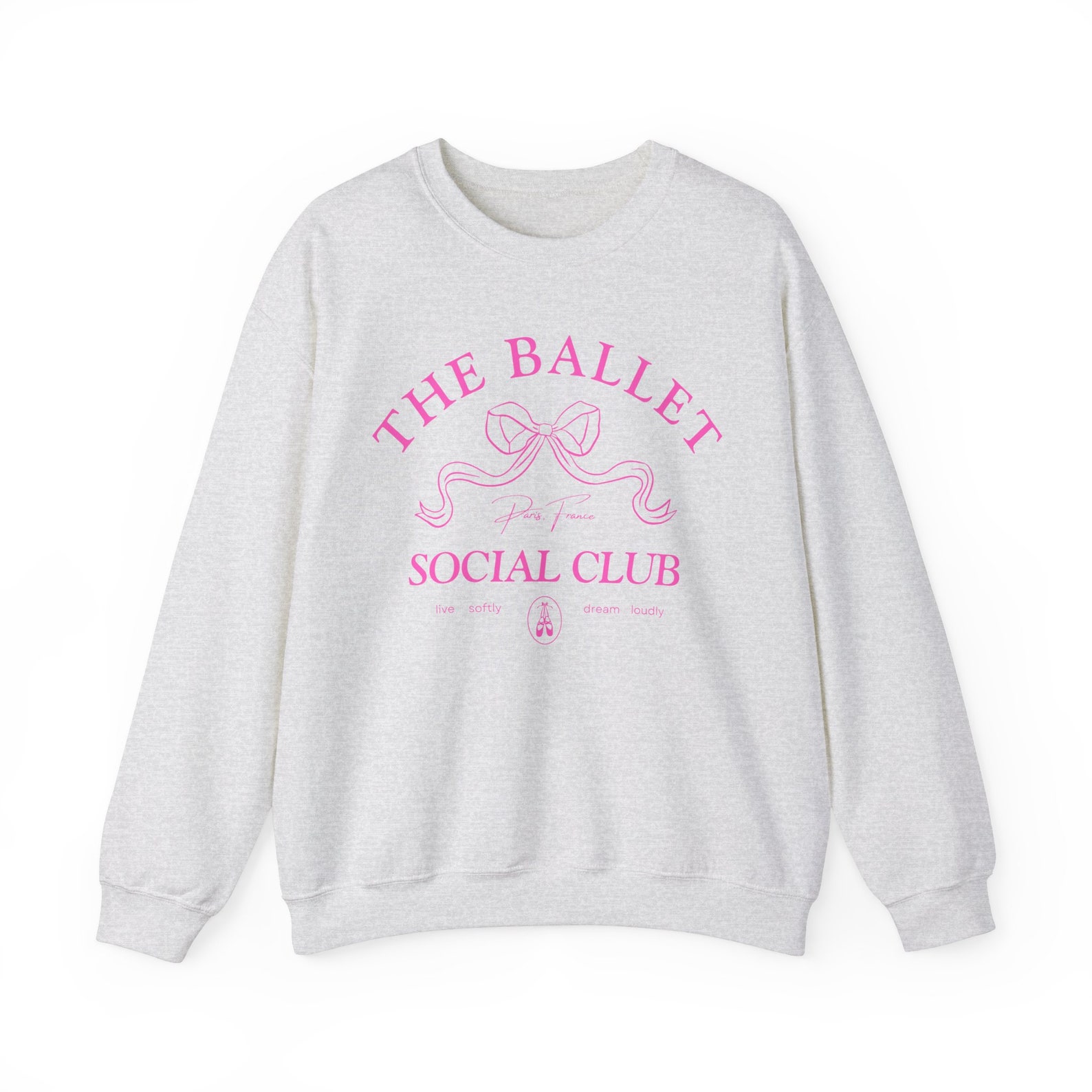 The Ballet Crew Neck Sweatshirt Ribbon Sweatshirt Balletcore Crewneck ...
