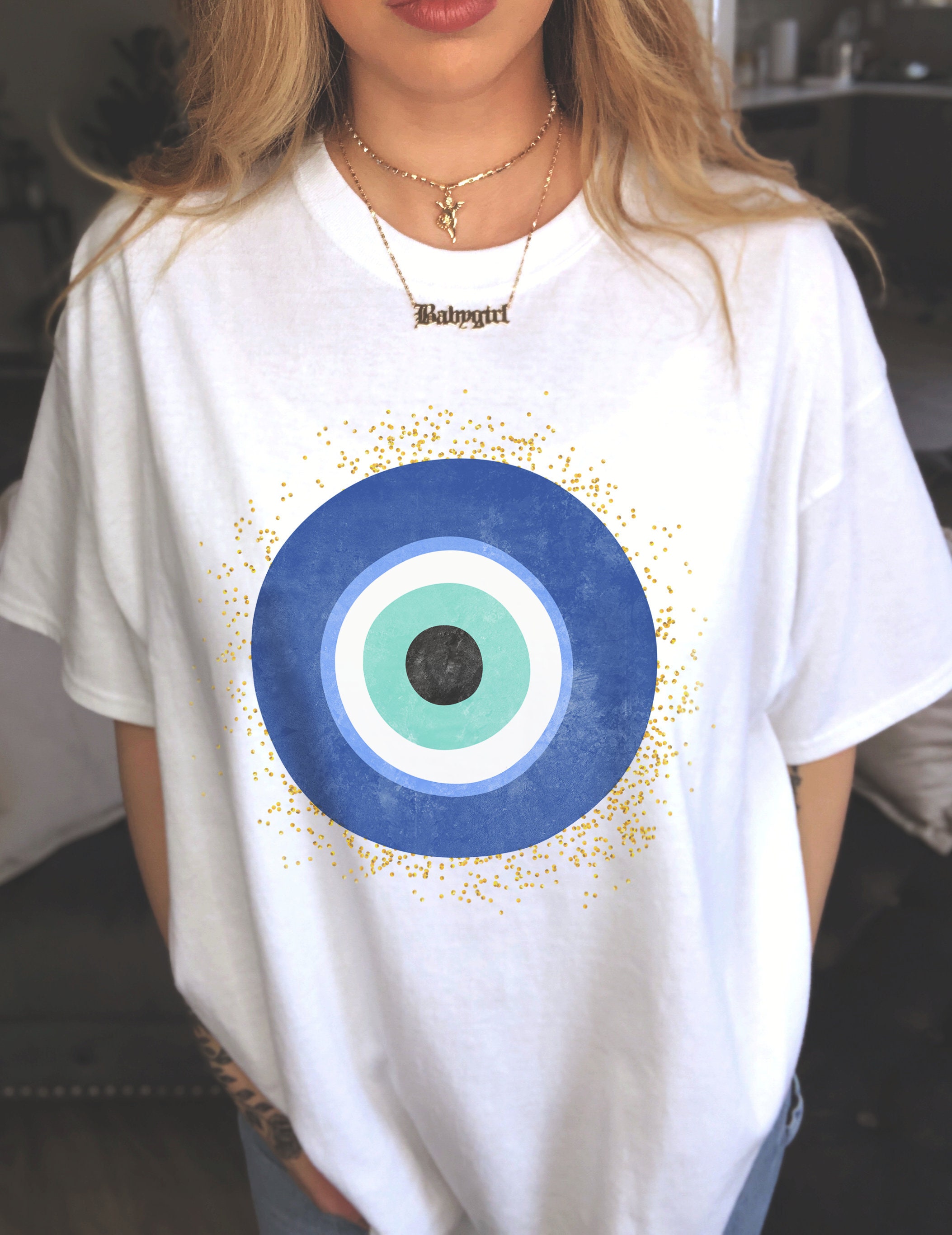 All Seeing Eye Aesthetic Shirt Evil Eye Clothing Good Vibes | Etsy