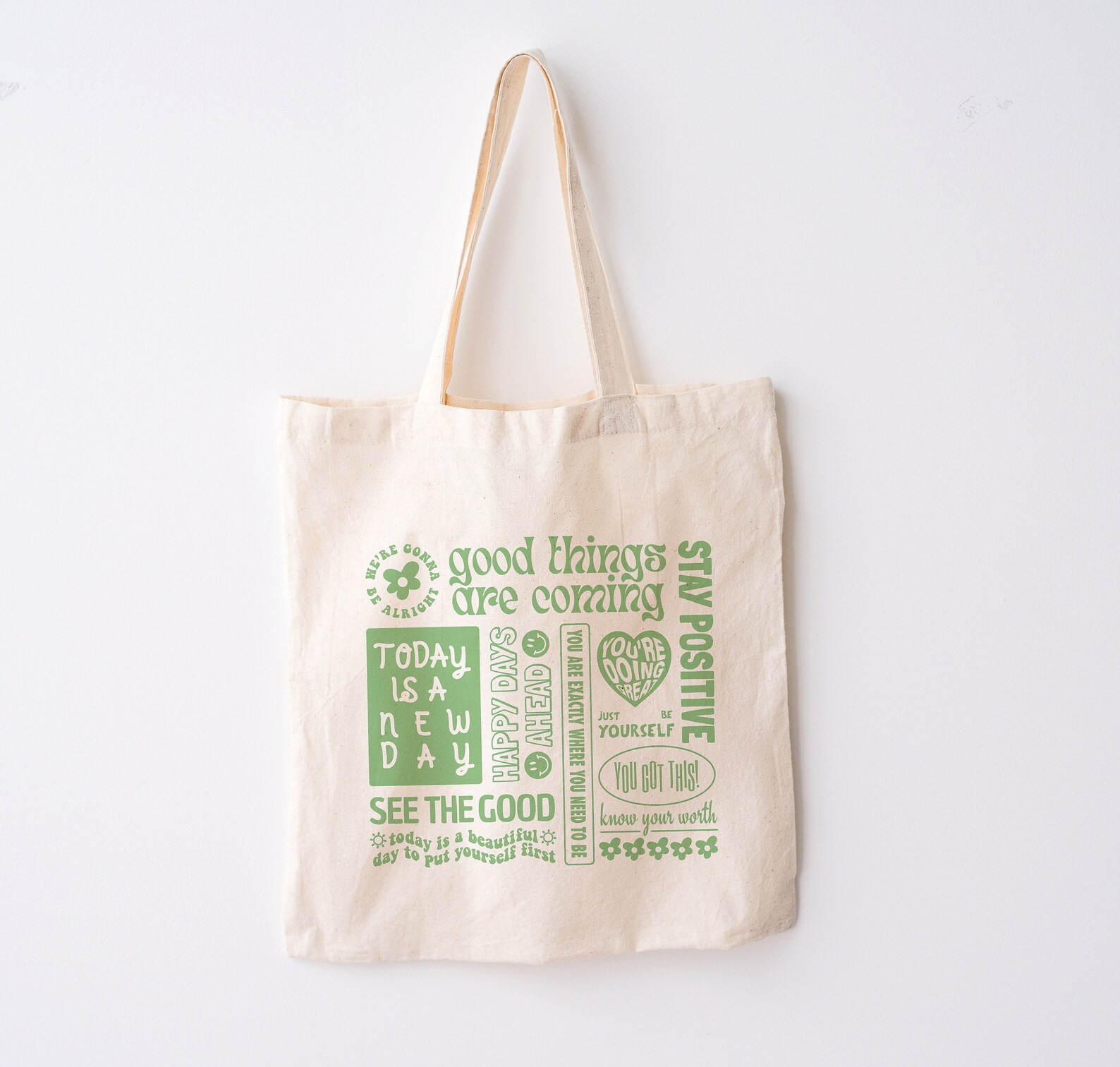 Positive Quotes Cute Tote Bag Trendy Tote Bag Cute Tote Bags - Etsy