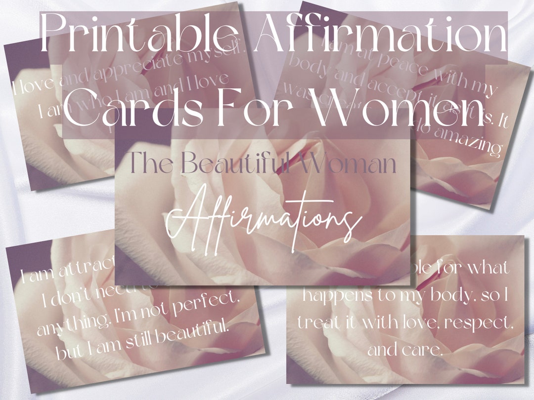 100 Printable Affirmation Cards for Women | Affirmation Cards Deck ...