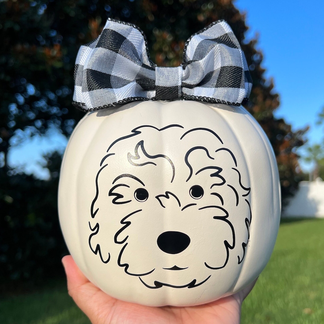 Golden Doodle Labradoodle Halloween Pumpkin Fall Dog Puppy Bernedoodle ...