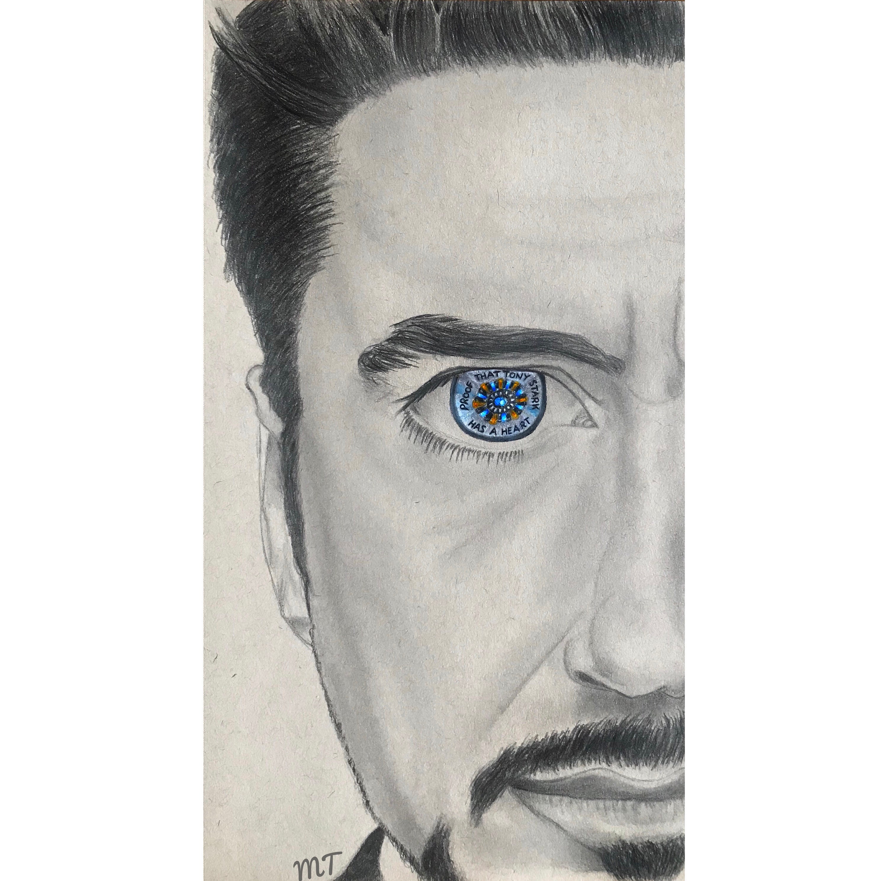 Proof Tony Stark Has a Heart Drawing Print - Etsy