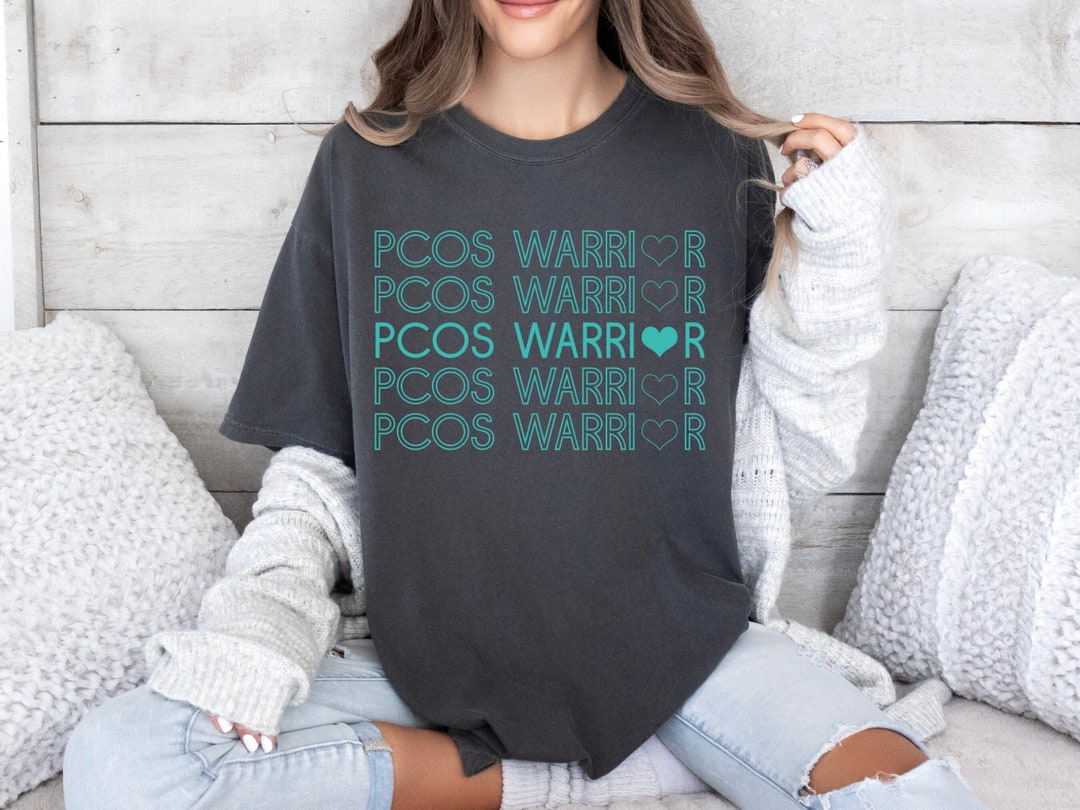 PCOS Warrior T-shirt, Premium Comfort Colors® PCOS Awareness T-shirt ...