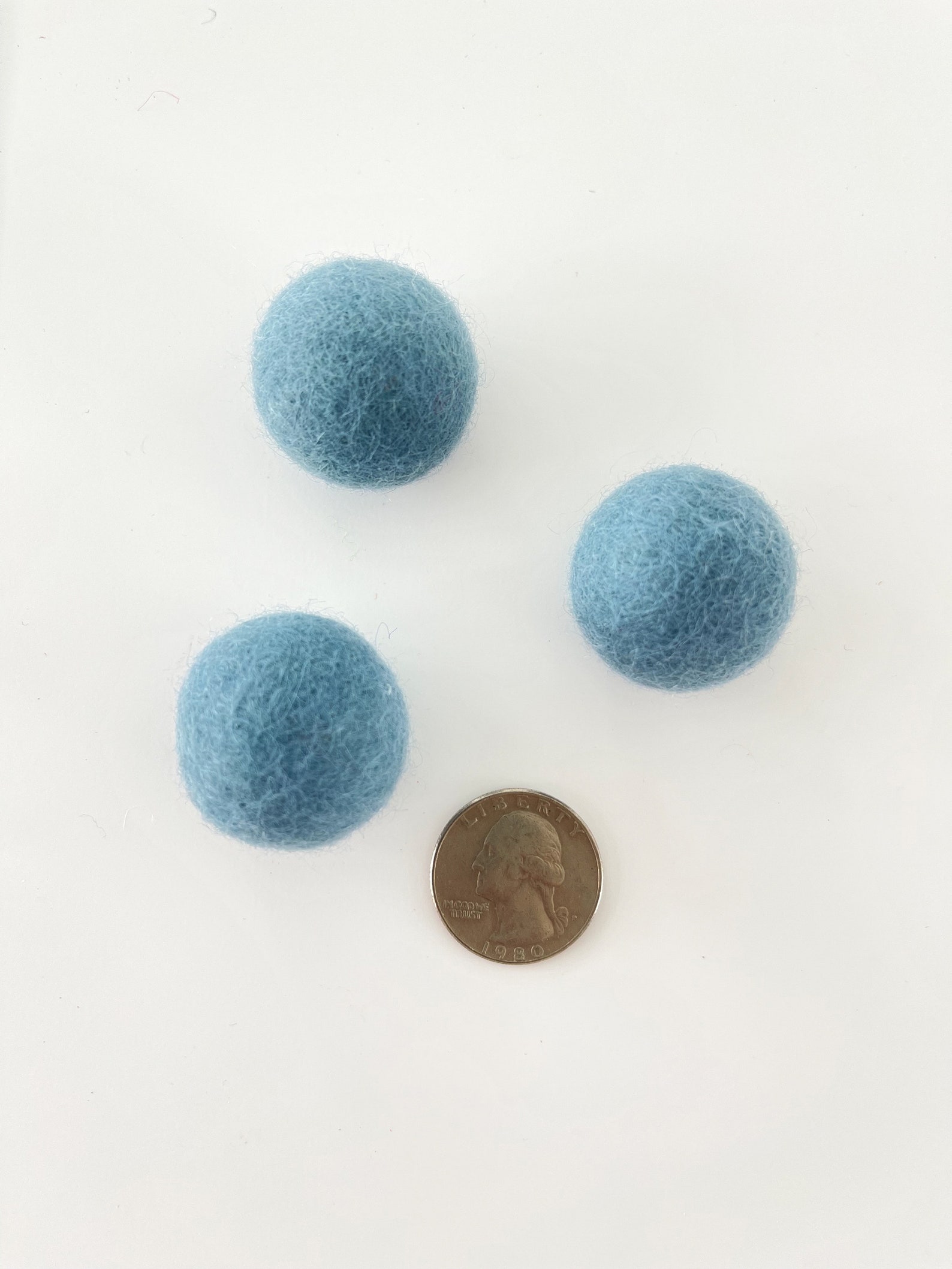 Light Blue Felt Balls: 2.5cm Wool Poms for Garlands and Crafts - Etsy