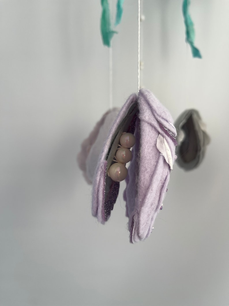 Seashell Baby Mobile: Handmade Oyster & Pearl Nursery Decor - Etsy
