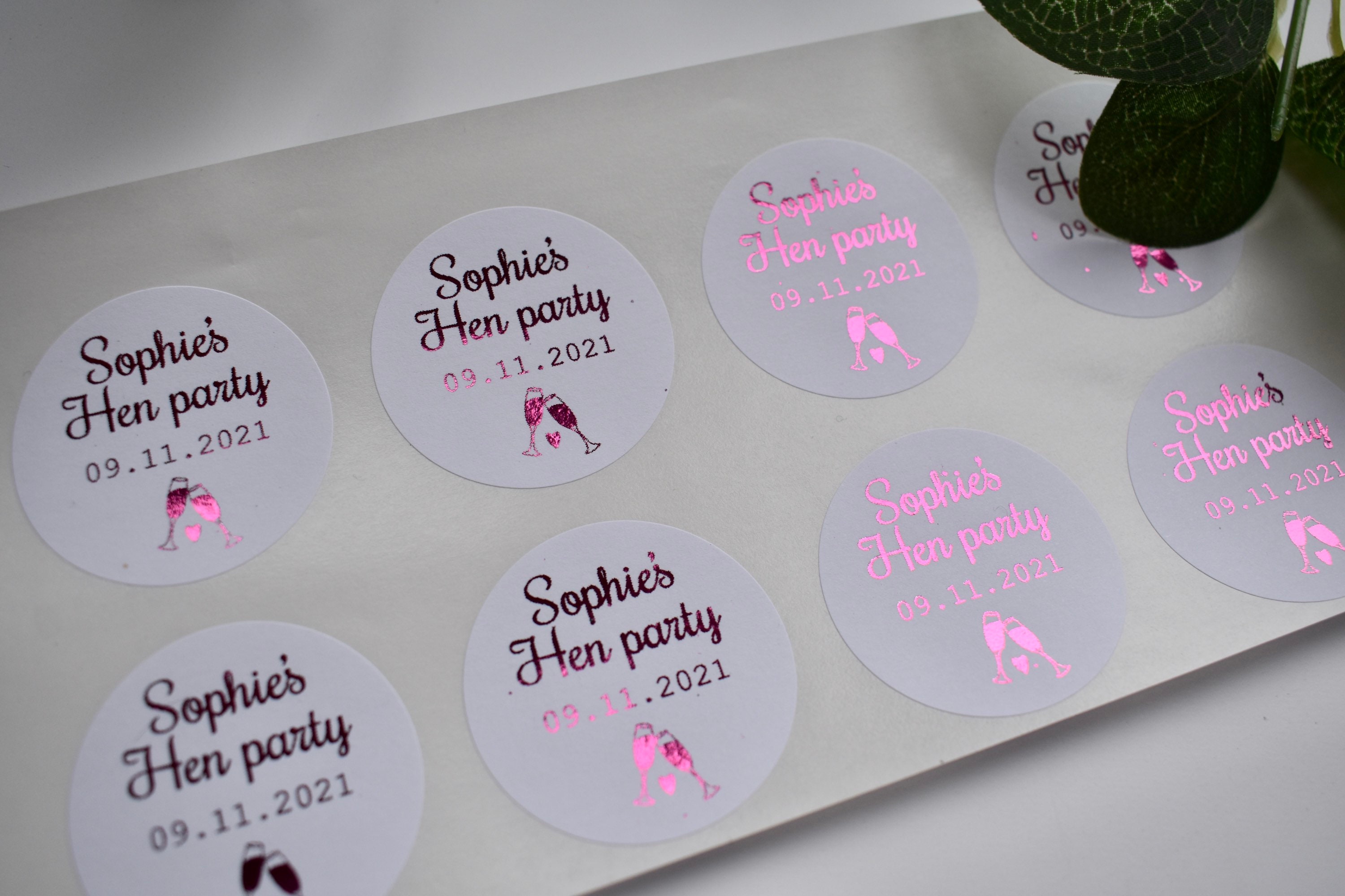 Hen Do Sticker Personalised Hen Party Sticker Foiled Event - Etsy
