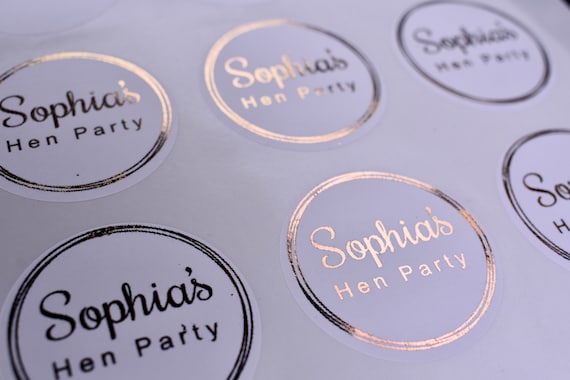 Luxury Hen Do Sticker Personalised Hen Party Sticker Foiled - Etsy