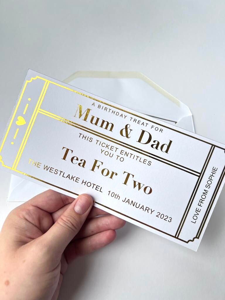 Personalised Foiled Golden Ticket Personalised Token - Etsy