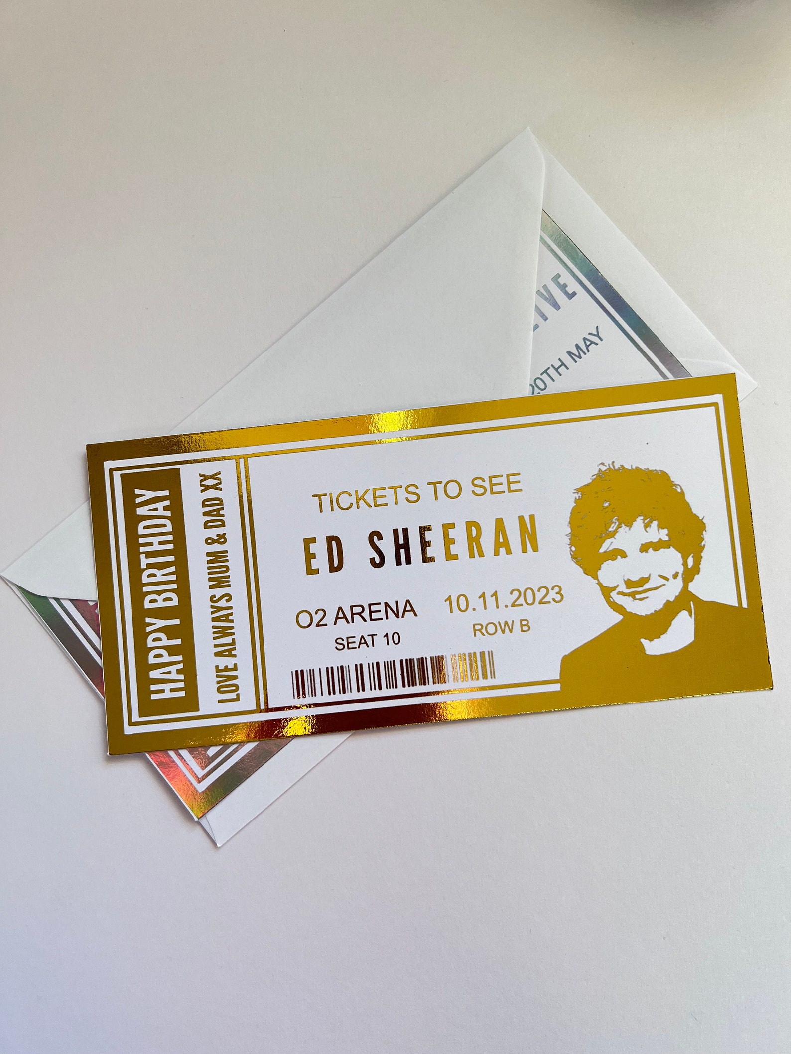 Personalised Foiled Golden Ticket Custom Event Ticket - Etsy UK