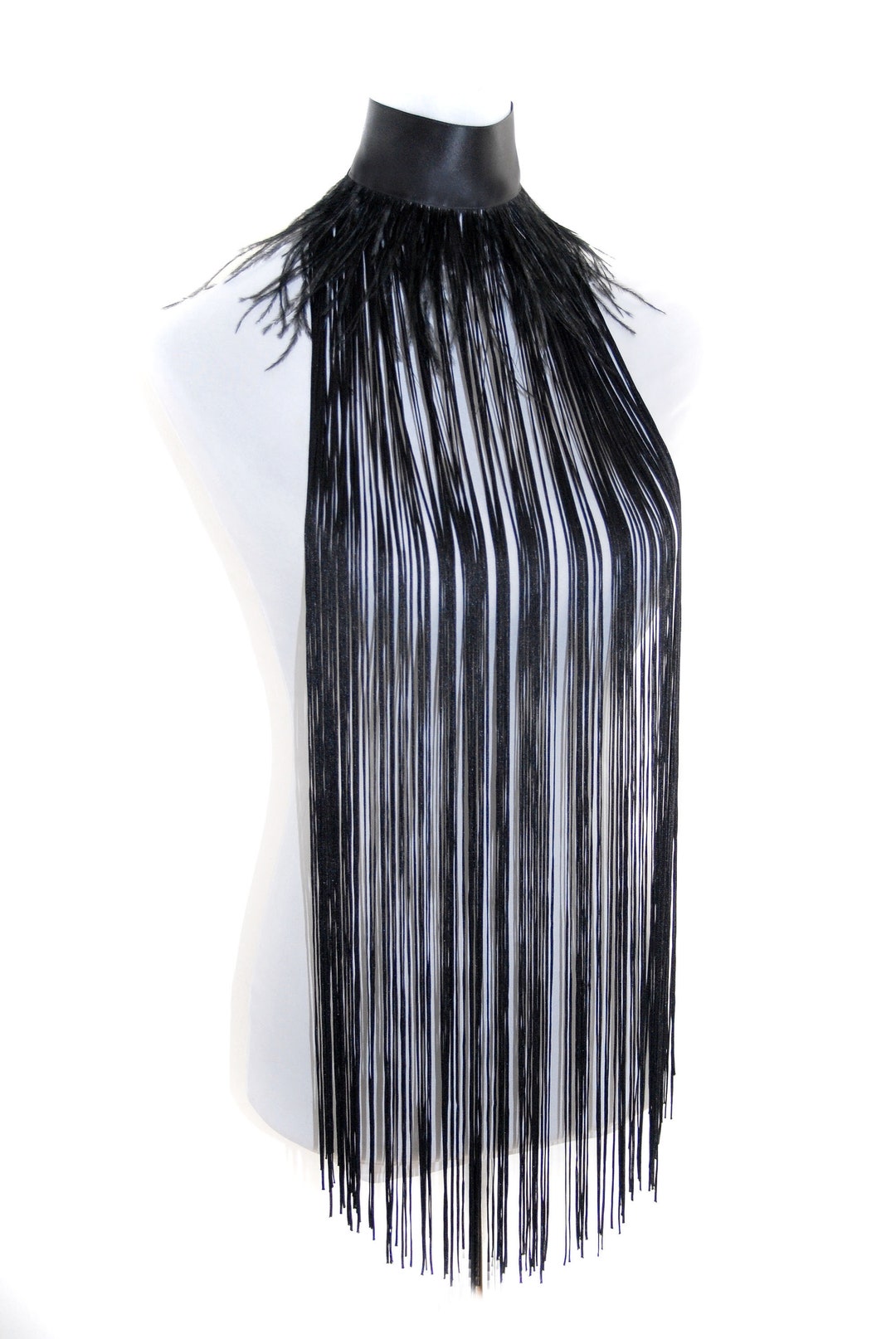 CLASSIC Body Jewelry Made of 70 Cm Long Fringes, Satin and Ostrich ...
