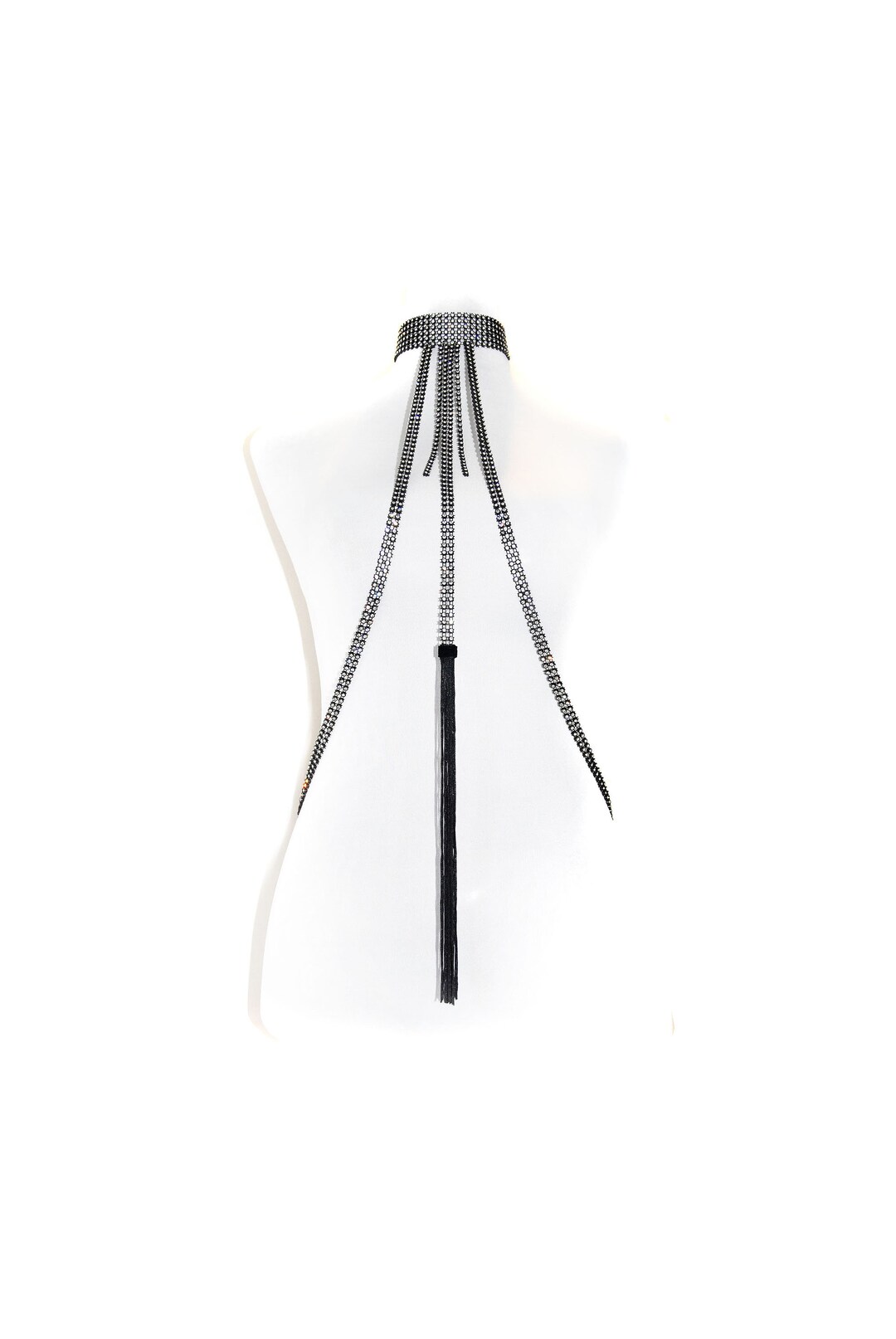 CRYSTAL TASSEL MIX Harness Body Jewelry Made of Acrylic Glass Stones on ...