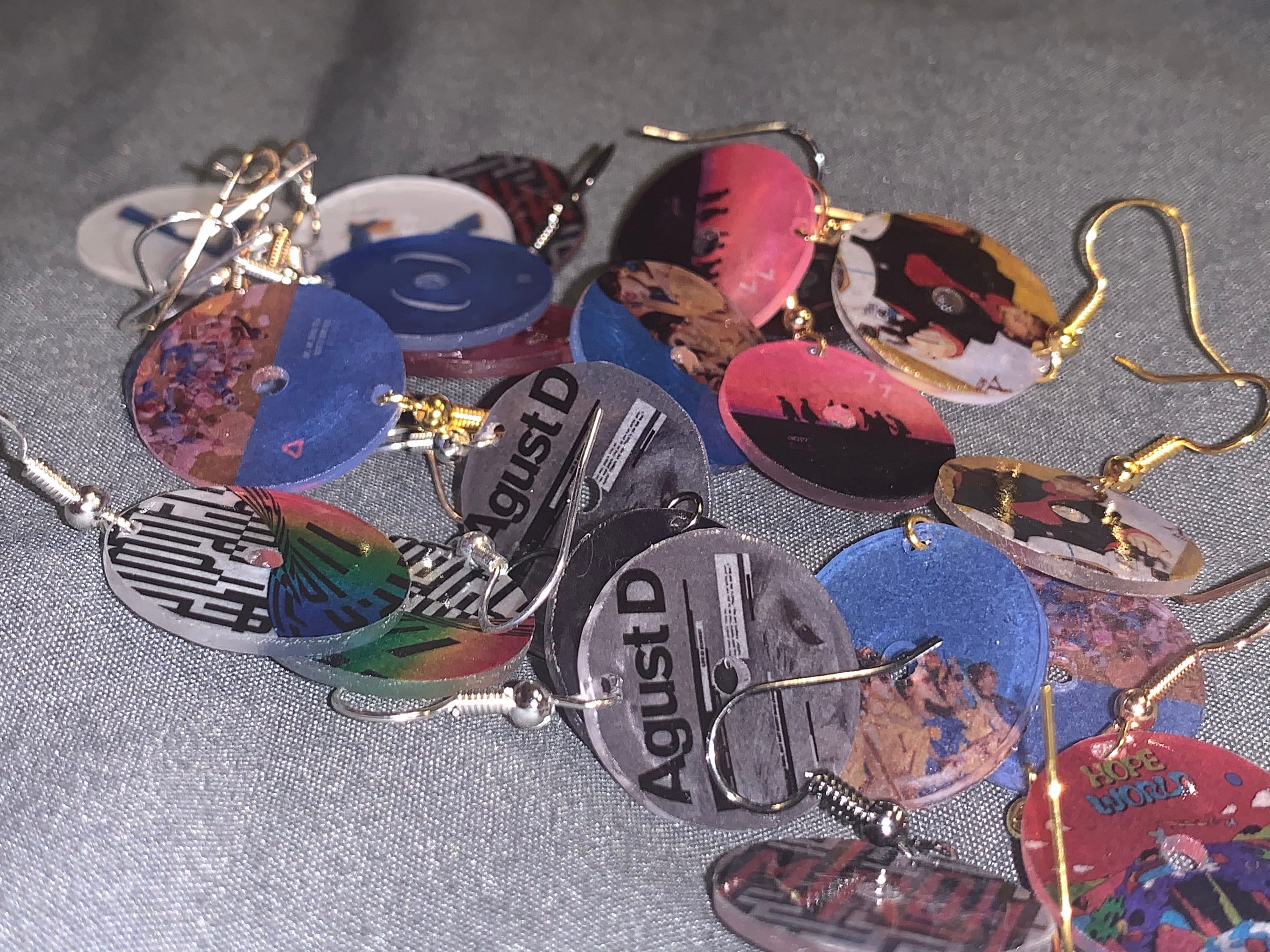 CD album cover earrings and clip ons | Etsy