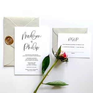 The Madison Simple Wedding Invitation Modern Wedding Invitation Minimal ...
