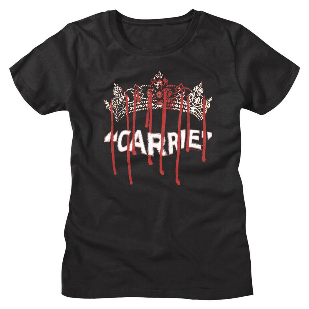 Carrie Crowned Prom Queen Women's T-shirt Crown Tiara Blood Drops ...