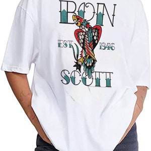 ACDC Bon Scott Parrot Tattoo Men's T-shirt - Etsy