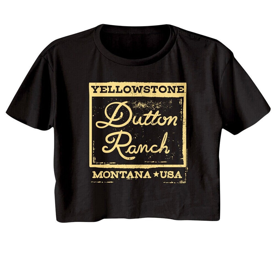 Yellowstone Ladies Crop Top Dutton Ranch Brand Stamp Graphic Tees ...